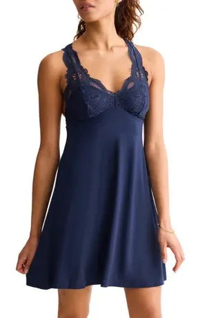 Fleur't Belle Epoque Lace Chemise - Ink