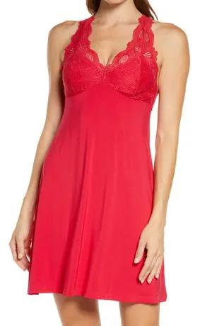Fleur't FLEUR'T Belle Epoque Lace Chemise Sunkissed Red