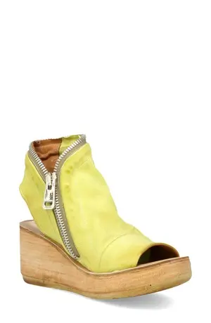 A.S.98 Naylor Platform Wedge Sandal - Yellow