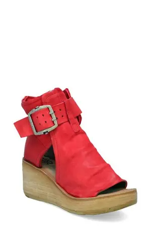 A.S.98 A.S.98 Naya Wedge Sandals Red