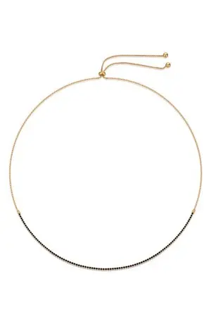 Ettika Ettika Box Chain Choker Necklace Black
