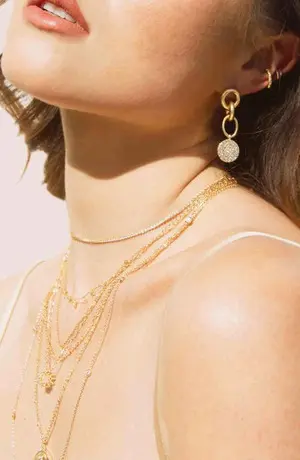 Ettika Box Chain Choker Necklace - Gold