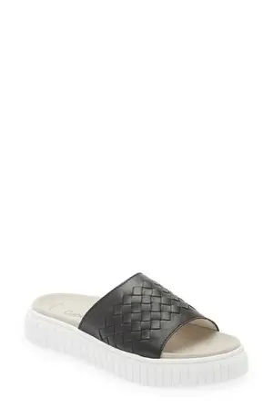 Gabor Platform Slide Sandal Black