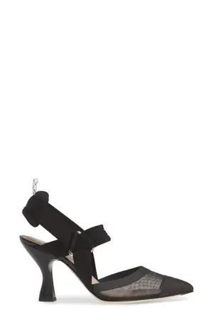 Fendi Colibri Slingback Pumps - Black
