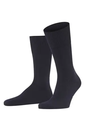 Falke Airport Wool-blend Socks - Dark Navy