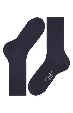 Falke Airport Wool-blend Socks - Dark Navy