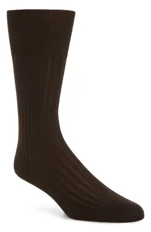 Falke No. 13 Egyptian Cotton Blend Dress Socks - Brown