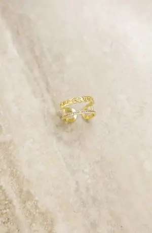 Ettika Cubic Zirconia Rope Ring