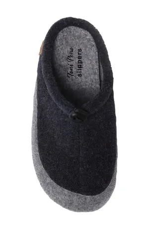 TONI PONS Mel Scuff Slipper - Navy Wool