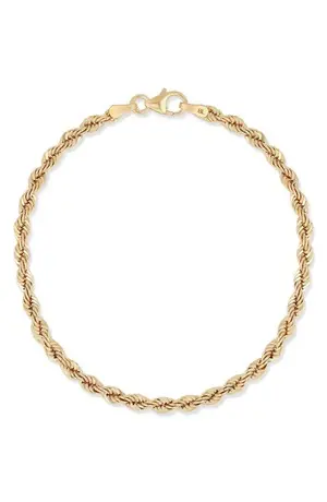 Bony Levy 14k Gold Rope Chain Bracelet - Yellow