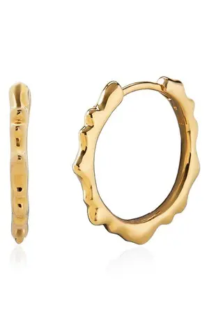 Monica Vinader Siren Muse Small Hoop Earrings - Yellow Gold