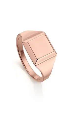 Monica Vinader Monica Vinader Signature Signet Ring Rose Gold