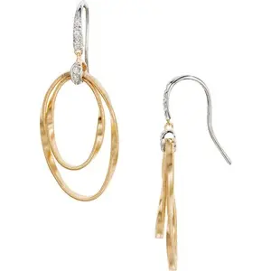 Marco Bicego Marrakech Onde Concentric Coil Drop Earrings - White Gold/yellow Gold