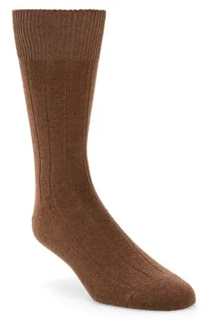 Falke Falke Lhasa Wool And Cashmere Dress Socks Humus