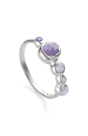 Monica Vinader Monica Vinader MV Siren™ Bezel Multistone Ring Silver