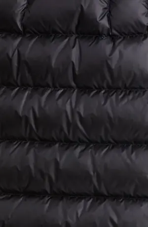 Moncler Hermine Quilted Down Puffer Coat - Black/black