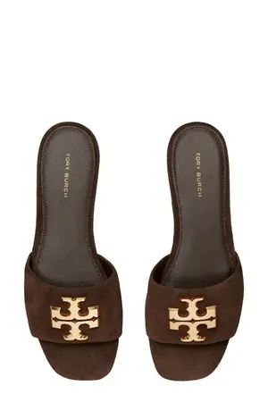 Tory Burch Eleanor Slide Sandal - Dark Cocoa/gold