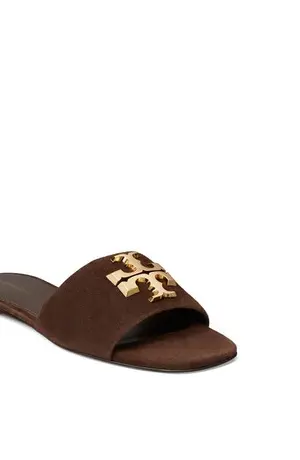 Tory Burch Eleanor Slide Sandal - Dark Cocoa/gold