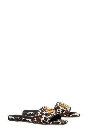 Tory Burch Tory Burch Eleanor Slide Sandal Leopard / Perfect Black
