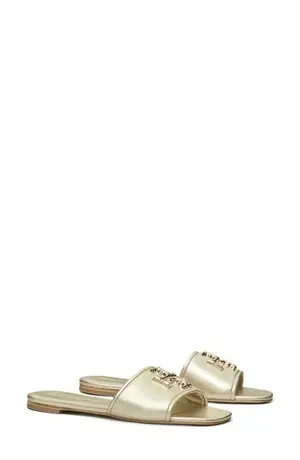 Tory Burch Eleanor Slide Sandal - Spark Gold / Spark Gold