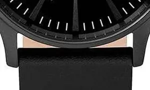 Nixon Sentry Leather Strap Watch - All Black