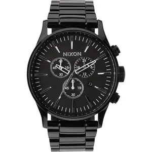 Nixon The Sentry' Chronograph Bracelet Watch - All Black