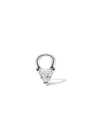 MARIA TASH Diamond Trillion Earring Charm - White Gold