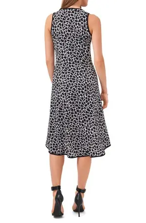 Chaus Print High/low Matte Jersey Dress