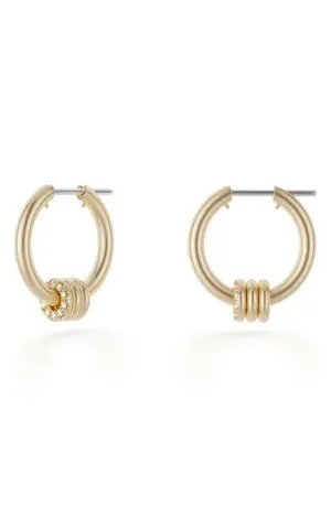 SPINELLI KILCOLLIN Ara Diamond Hoop Earrings - Yellow Gold/ Diamond