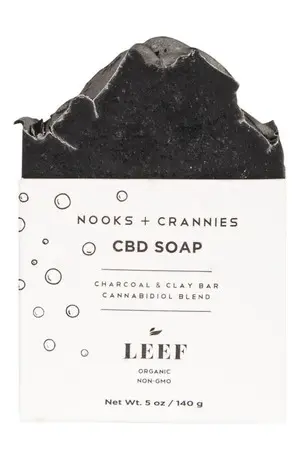 LEEF ORGANICS Nooks + Crannies Cbd Soap Charcoal Clay