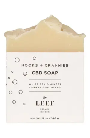 LEEF ORGANICS Nooks + Crannies Cbd Soap White Tea Ginger