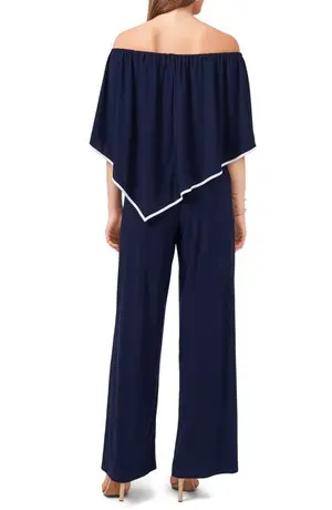 Chaus Off-the-shoulder Jumpsuit - Navy