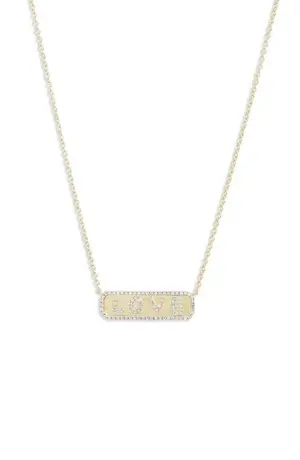 Meira T Diamond Love Pendant Necklace - Yellow Gold/diamond
