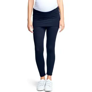 MATERNAL AMERICA Belly Support Maternity Leggings - Black