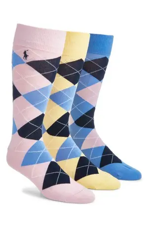 Polo Ralph Lauren Polo Ralph Lauren 3-Pack Argyle Crew Socks Astsp