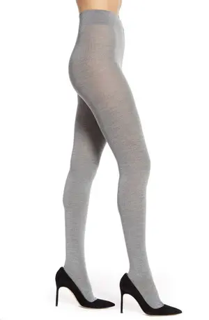Falke Falke Virgin Wool Blend Tights 3399 Light Grey Melange