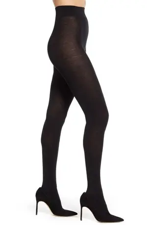 Falke Virgin Wool Blend Tights - Black