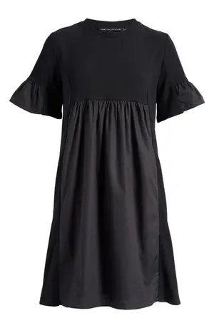English Factory Solid Mini Dress - Black