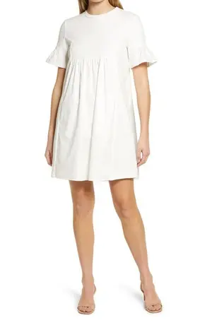 English Factory Solid Mini Dress - White
