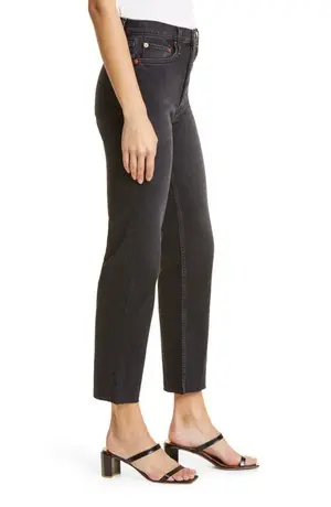 RE/DONE 70s Ultra High-waist Stovepipe Jeans - Washed Noir