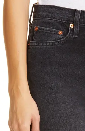 RE/DONE 70s Ultra High-waist Stovepipe Jeans - Washed Noir
