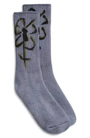 Collina Strada Collina Strada Print Crew Socks Navy Bug