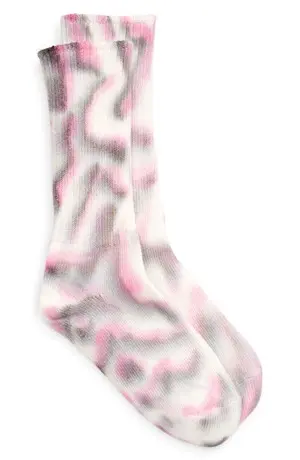 Collina Strada Collina Strada Print Crew Socks Pink Zebra