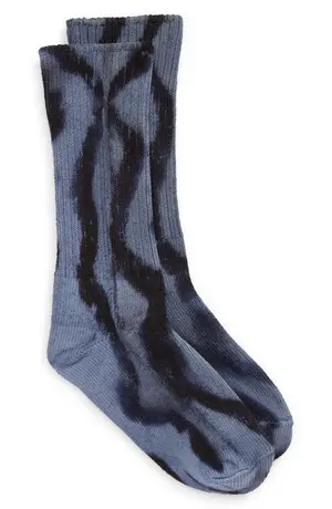 Collina Strada Collina Strada Print Crew Socks Wavy Navy