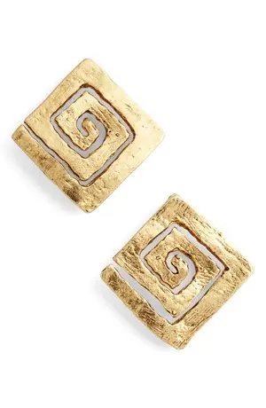 KARINE SULTAN Square Stud Earrings - Gold