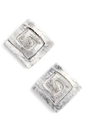 KARINE SULTAN Square Stud Earrings - Silver