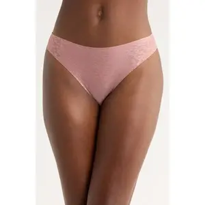 Chantelle Soft Stretch Thong - Pink Leo Shimmer Print