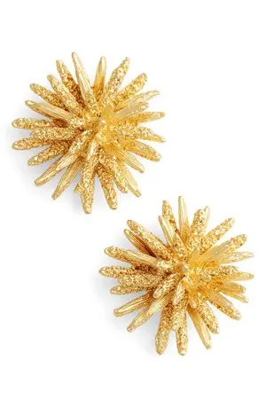 KARINE SULTAN Starburst Motif Stud Earrings - Gold