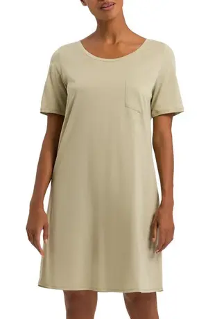 Hanro Cotton Nightshirt Moss Green