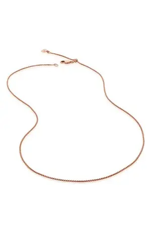 Monica Vinader Monica Vinader Box Chain Necklace Rose Gold